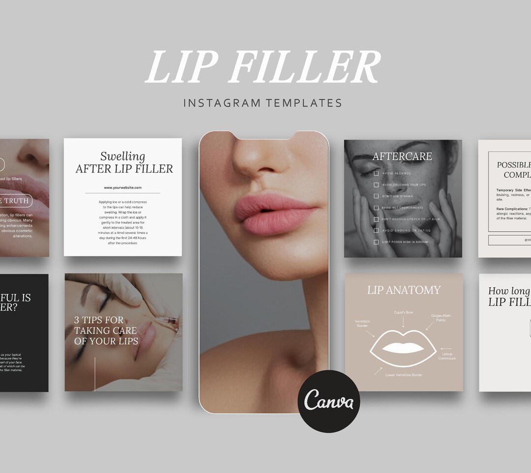 100 Medspa Templates Lip Filler Templates Injector Instagram Templates ...