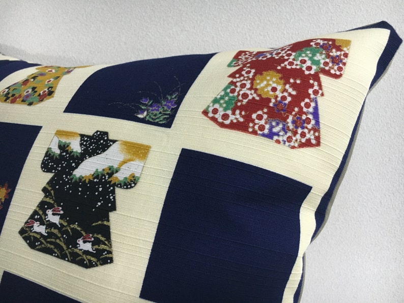Japanese Fabric Pillow | 266 | Decorative Pillow | 18x18 |,accent ...