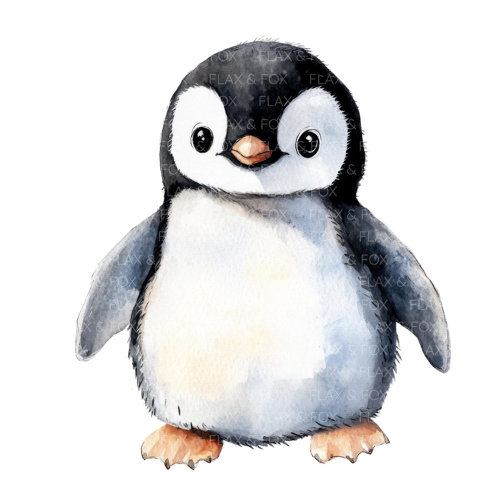 12 Cute Little Penguin Clipart L Baby Penguin L JPG Digital Download L ...