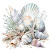 12 Seashell Clipart L Sea Shells Coral L JPG Digital Download L ...