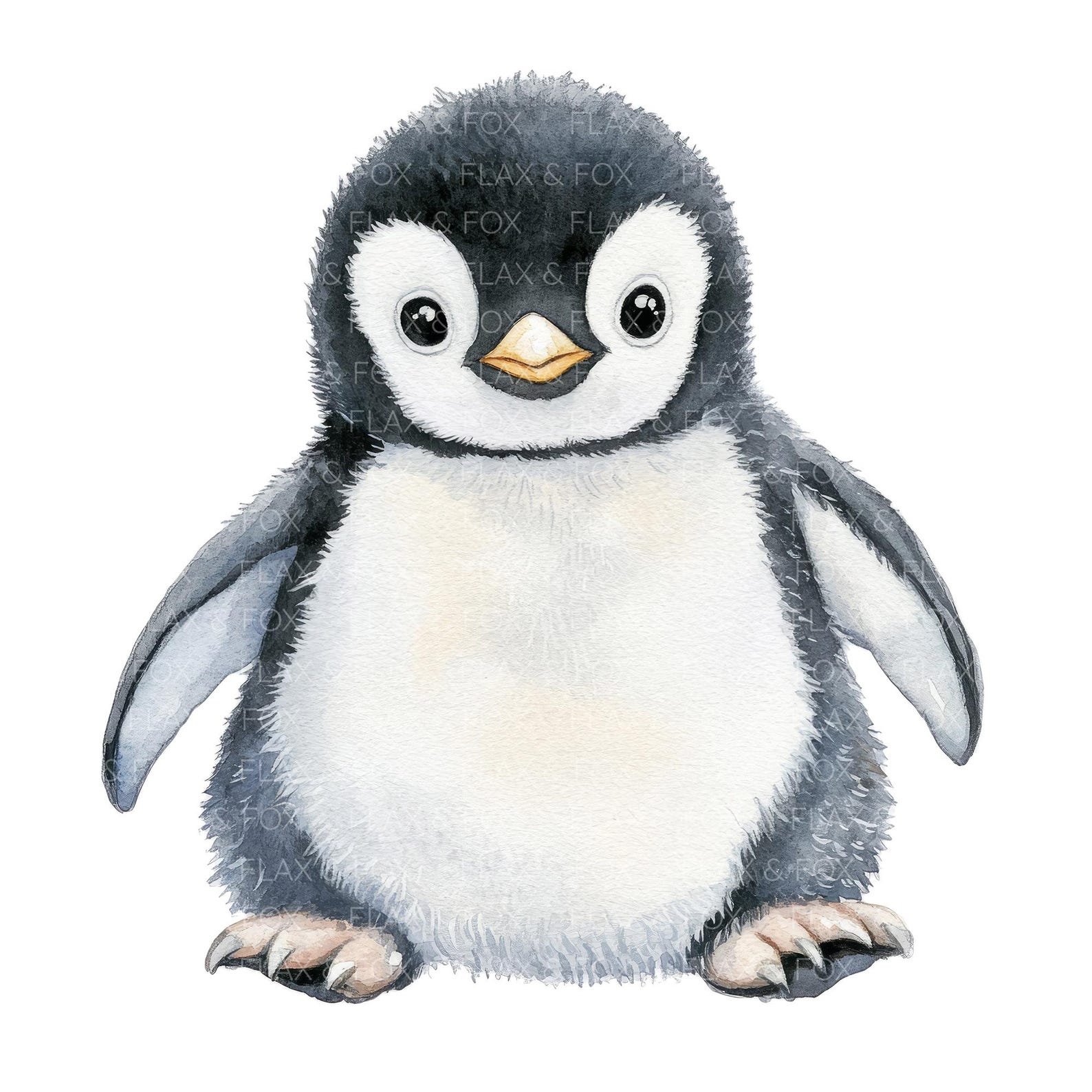 12 Cute Little Penguin Clipart L Baby Penguin L JPG Digital Download L ...