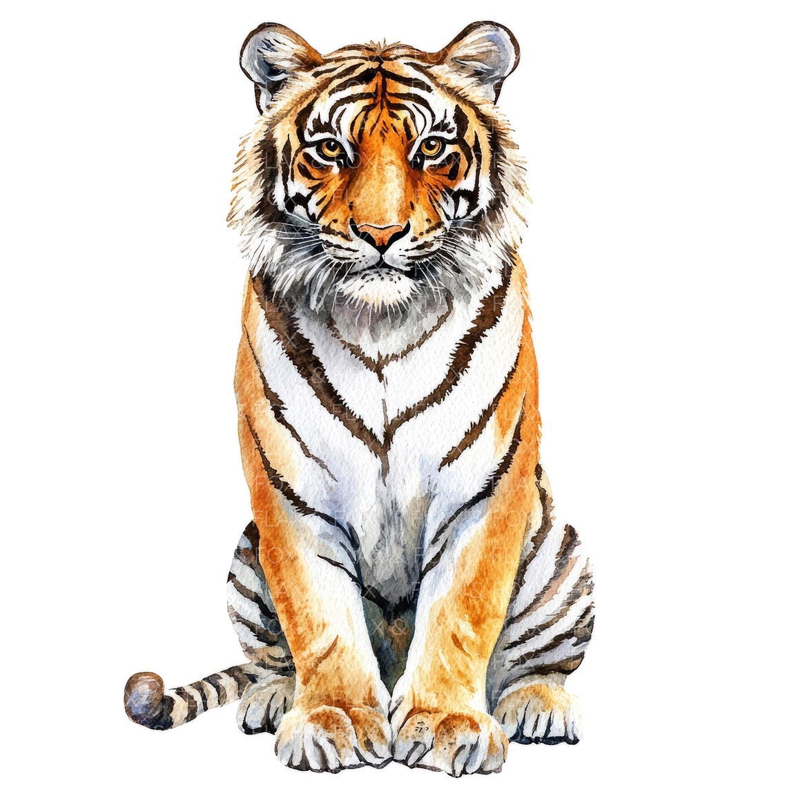 14 Tiger Clipart L Safari Animal Portrait L JPG Digital Download L ...