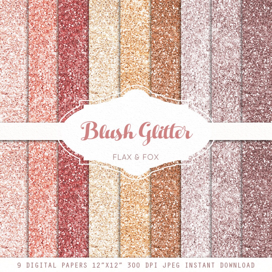 Blush Glitter Digital Paper Flower Digital Paper, Wedding Floral ...