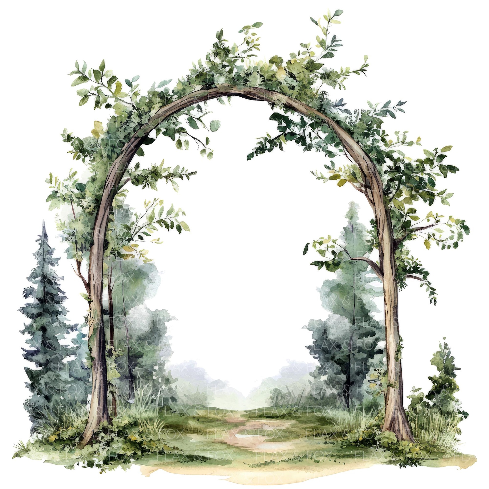 20 Forest Arch Clipart L Woodland Wedding Decor L JPG Digital Download ...