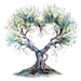 10 Tree of Love Clipart L Magical Tree Heart L JPG Digital Download L ...