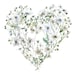 12 Floral Heart Clipart L White Wildflowers Wedding Invitation Love L ...