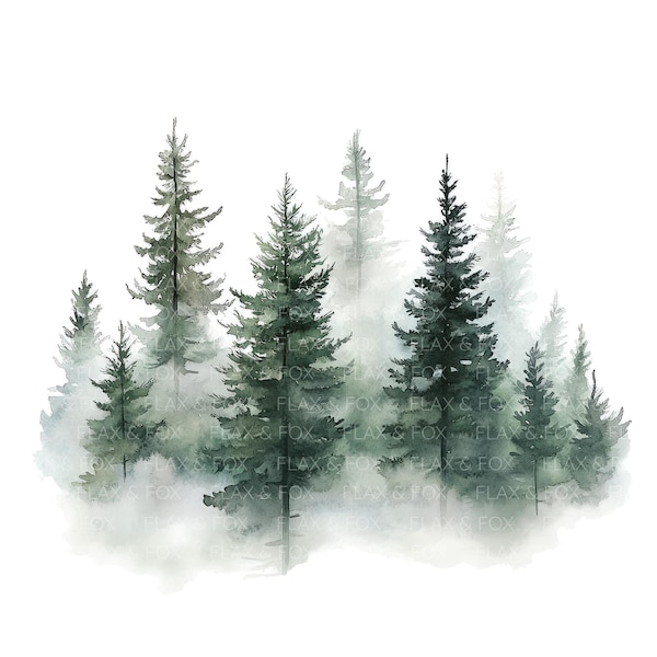 Pine Tree Clip Art - Etsy