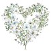 12 Floral Heart Clipart L White Wildflowers Wedding Invitation Love L ...