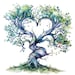 10 Tree of Love Clipart L Magical Tree Heart L JPG Digital Download L ...