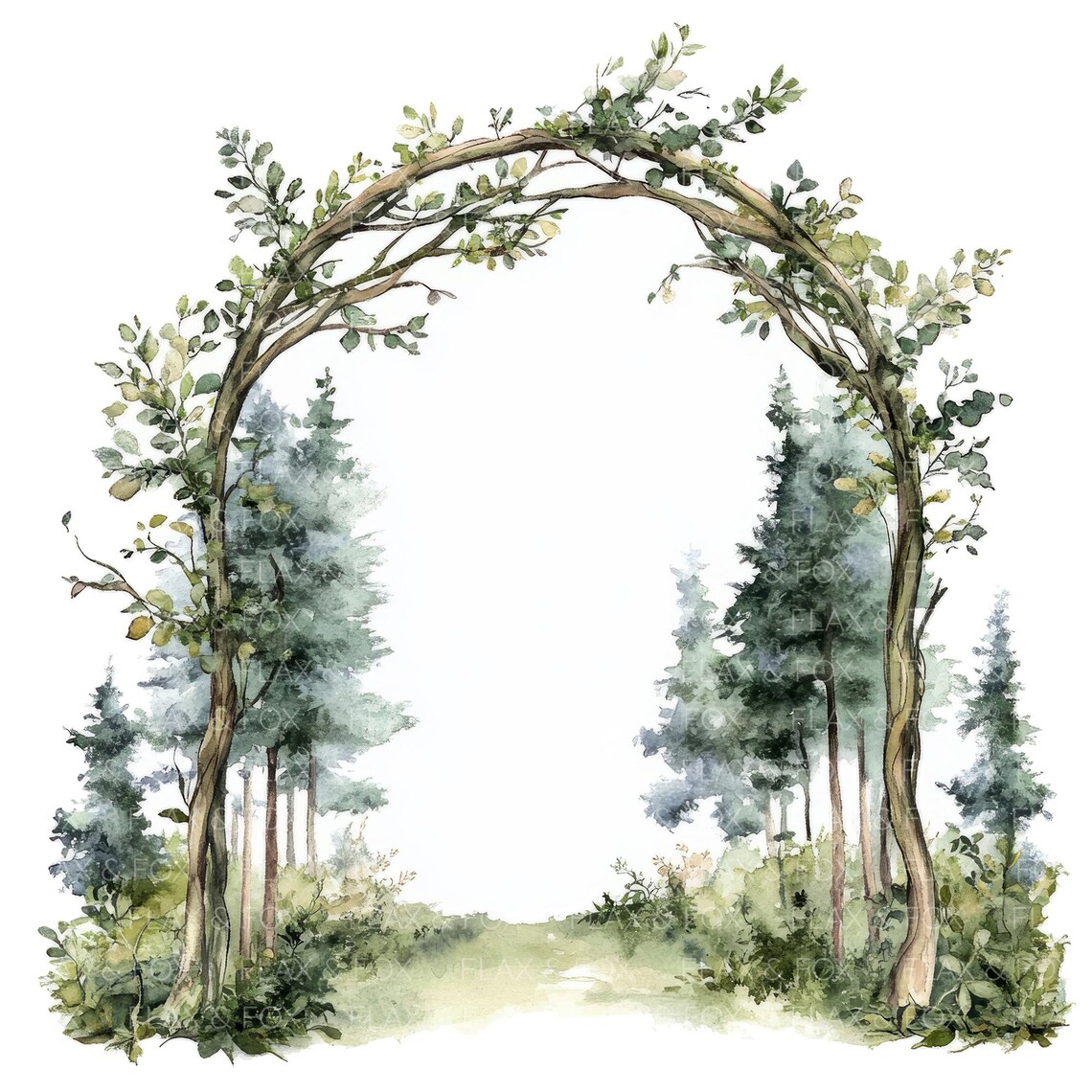 20 Forest Arch Clipart L Woodland Wedding Decor L JPG Digital Download ...