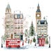 15 Cute London City Clipart L Winter Architecture L JPG Digital ...