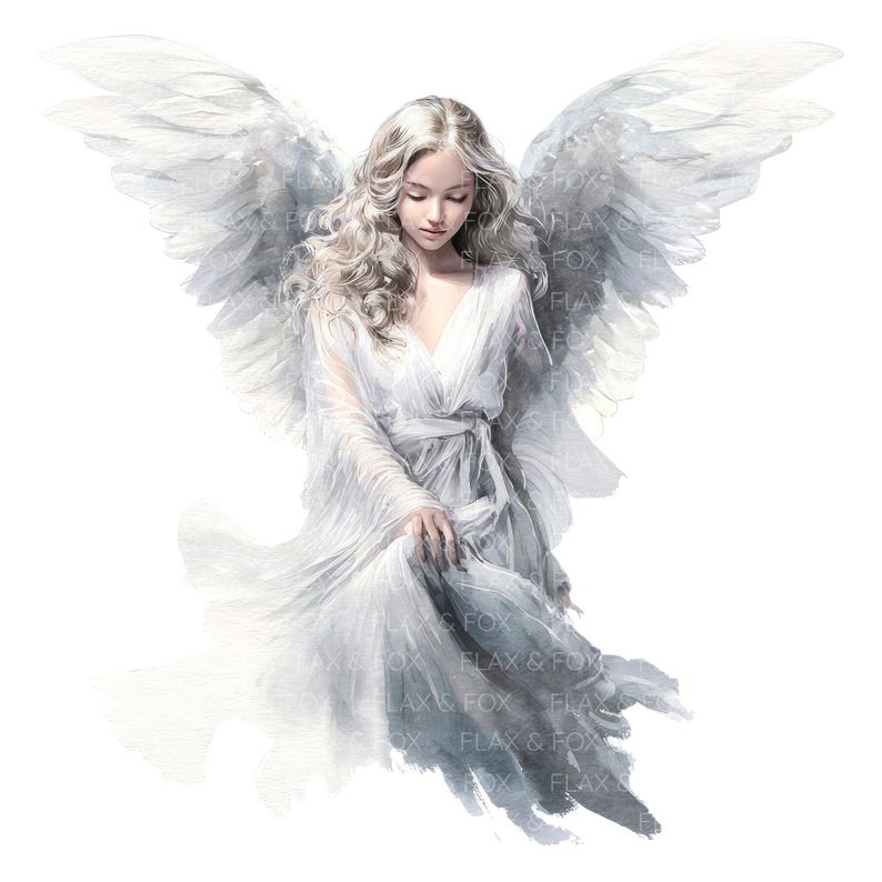 28 Angel Clipart L Woman With Wings L JPG Digital Download L Printable ...