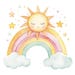 17 Cute Sun Over Rainbow Clipart L Baby Nursery L JPG Digital Download ...