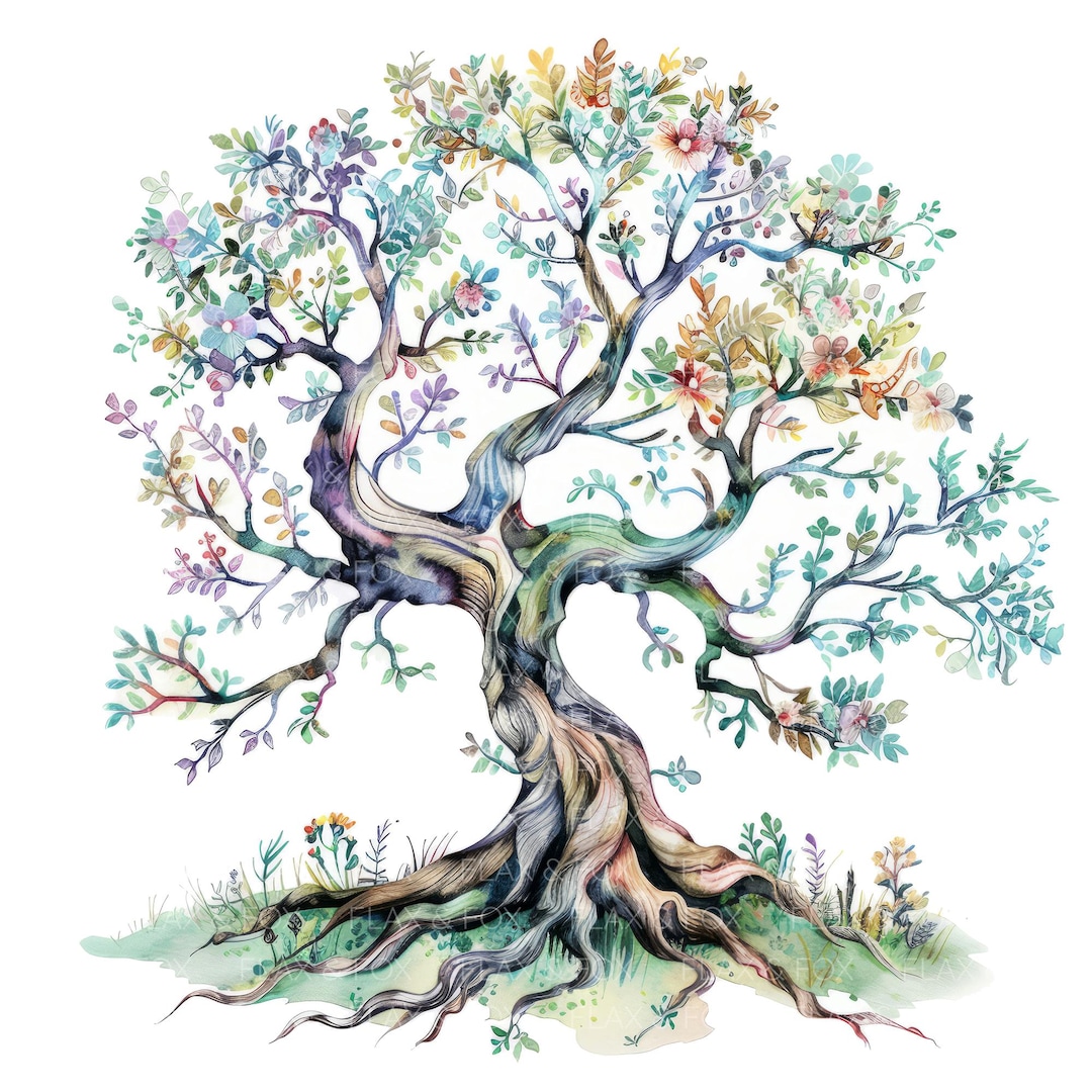 10 Enchanted Tree Clipart L Magical Tree Heart L JPG Digital Download L ...