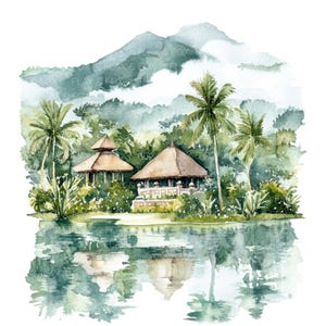 18 Bali Island Clipart L Tropical Travel L JPG Digital Download L ...