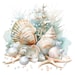 12 Seashell Clipart L Sea Shells Coral L JPG Digital Download L ...