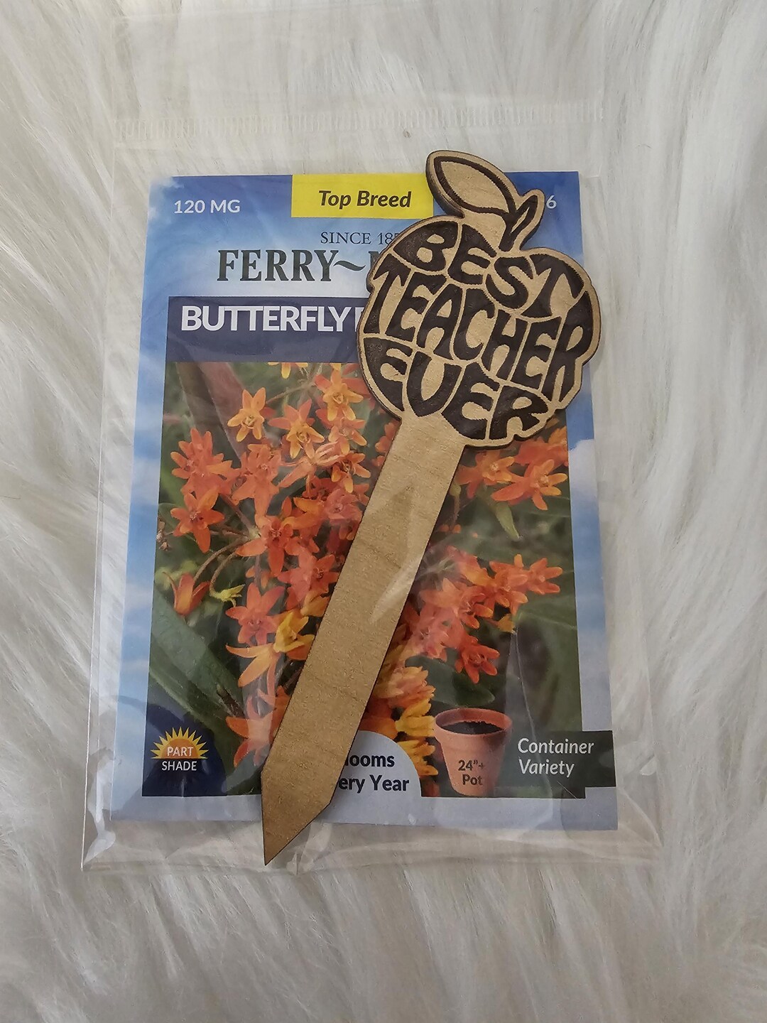 Teacher Appreciation Plant Stake and Flower Seeds - Etsy