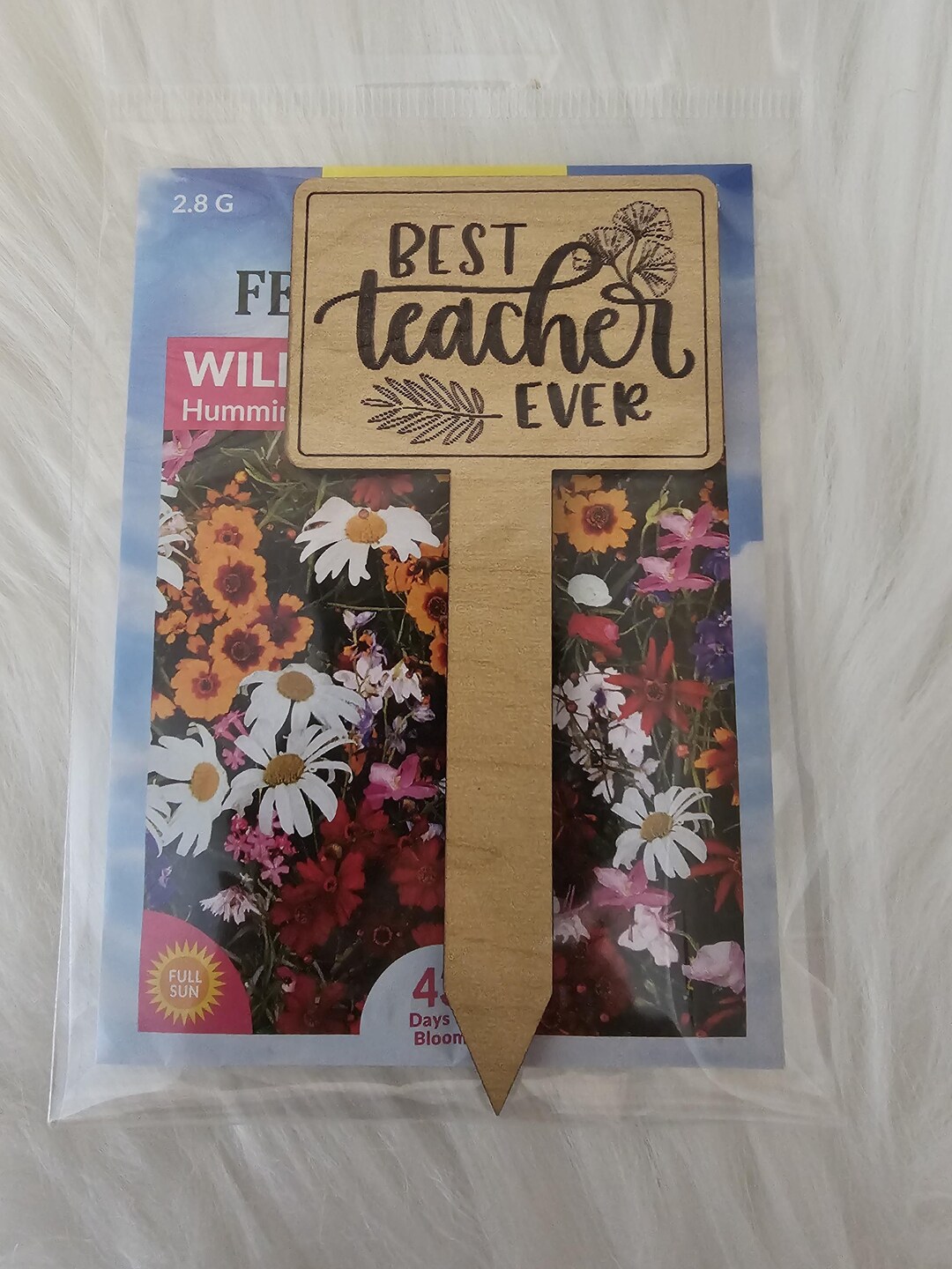 Teacher Appreciation Plant Stake and Flower Seeds - Etsy