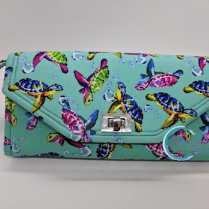 Sea Turtle Made to Order Wallet Cluth wristlet turtle | Etsy