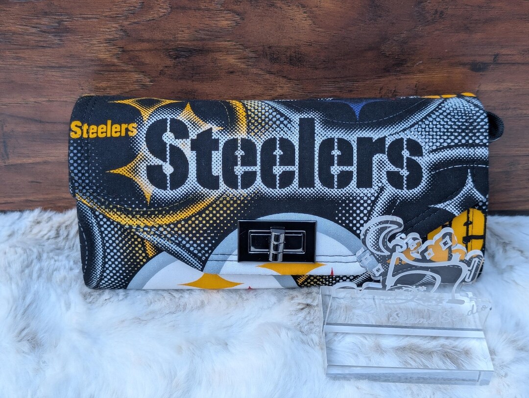 Handmade Pittsburgh Steelers Wristlet Wallet: NFL Football Clutch - Etsy