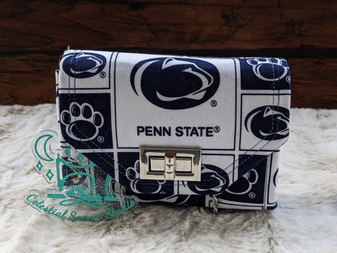 Penn State Mini Wallet, Handmade Clutch Wristlet - Etsy