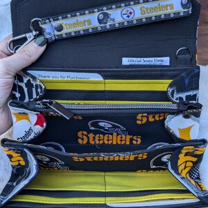Handmade Pittsburgh Steelers Wristlet Wallet: NFL Football Clutch - Etsy