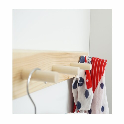 Wooden 7 Pegs Rack Slanted Hooks Wall Coat Rack Wooden - Etsy