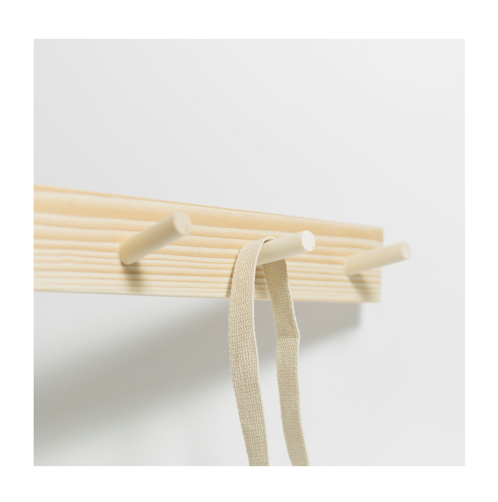 Spruce Wood 7-peg Rack: Slanted Hooks, Kids Nursery Decor, Coat Hanger ...