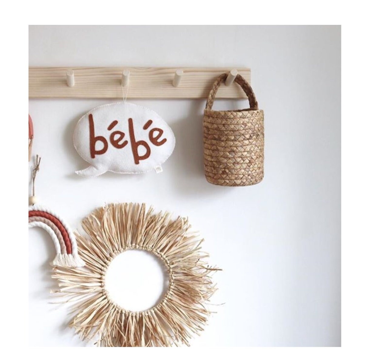 Wooden 4 Pegs Rack Slanted Hooks Wall Coat Rack Wooden - Etsy