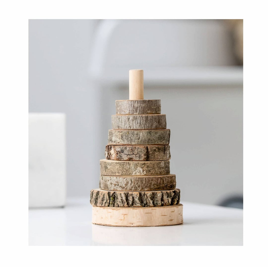 Wooden Stacking Toy: Montessori Educational Pyramid for Toddlers - Etsy