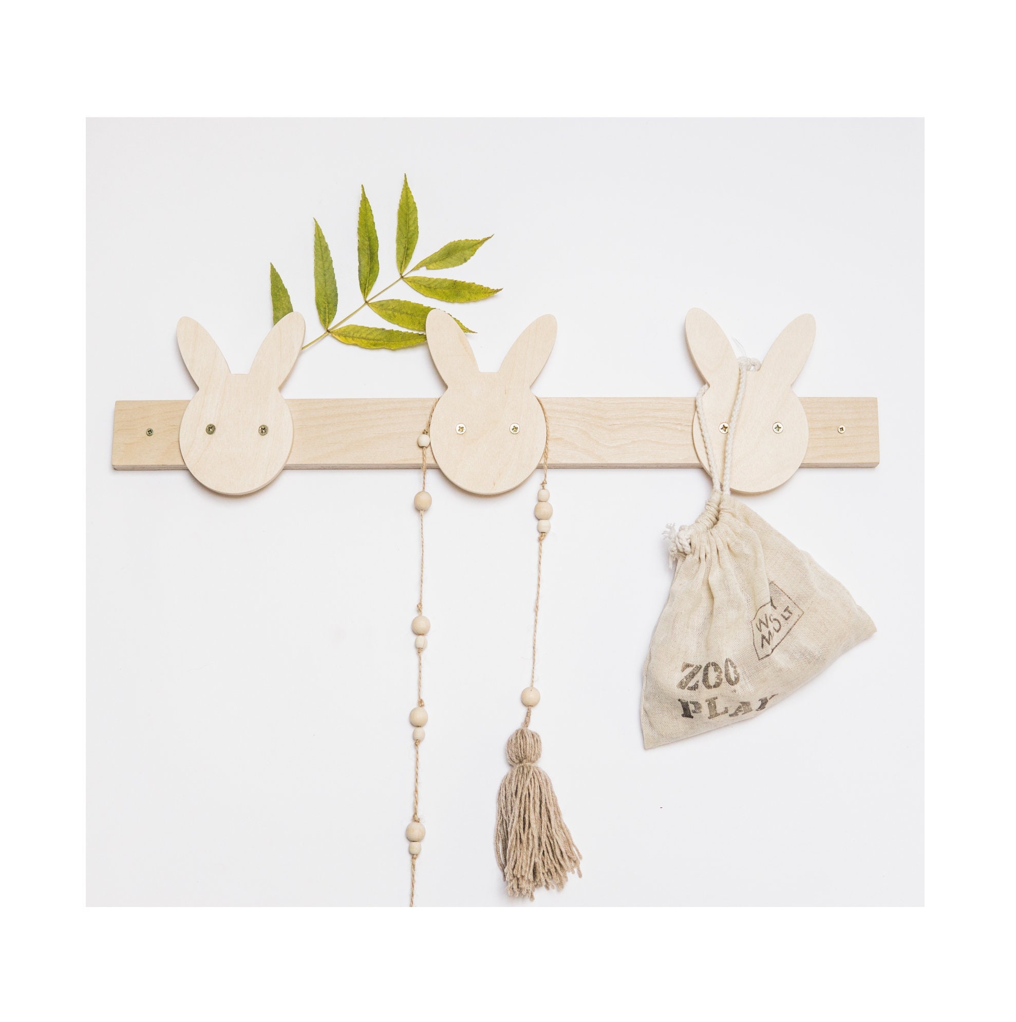 Plywood Bunny Rack Wall Coat Rack Wooden Toddler Room Decor | Etsy