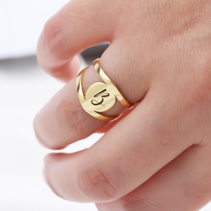 Initial Rings - Etsy