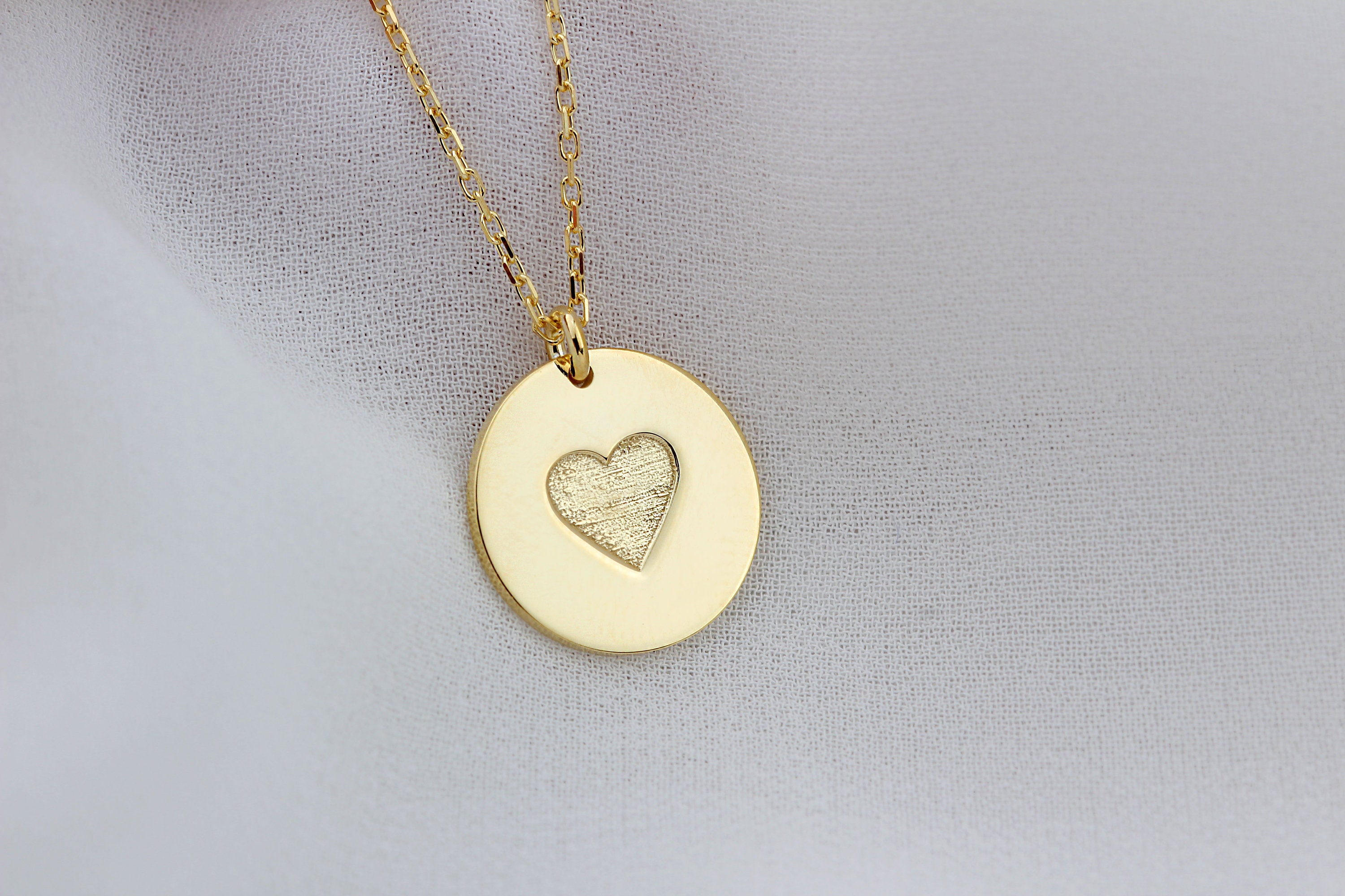 Gold Heart Love Necklace: Custom Engraved Jewelry - Etsy