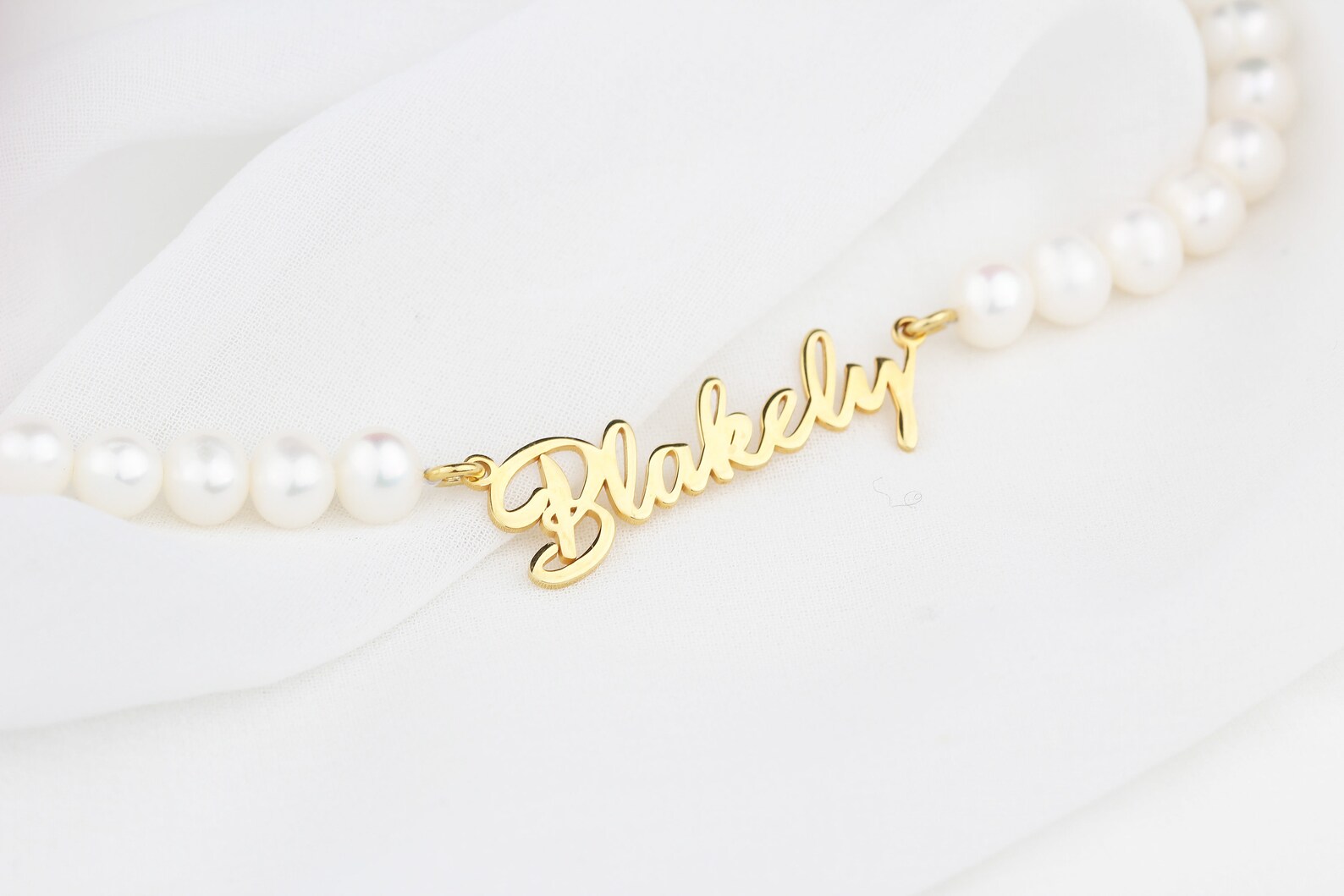 Name Pearl Necklace Silver Name Necklace Custom Name Pearl - Etsy