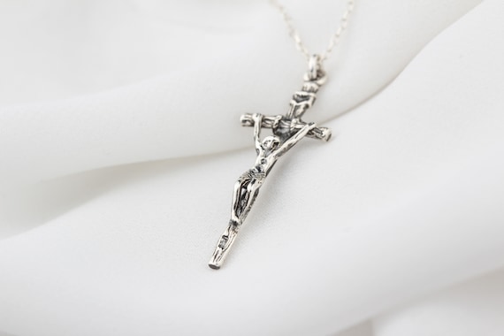 Modern crucifix necklace store
