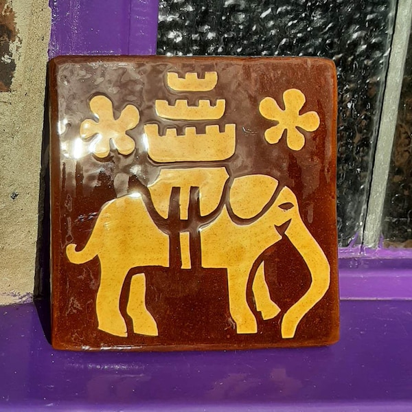 Elephant Tile - Etsy