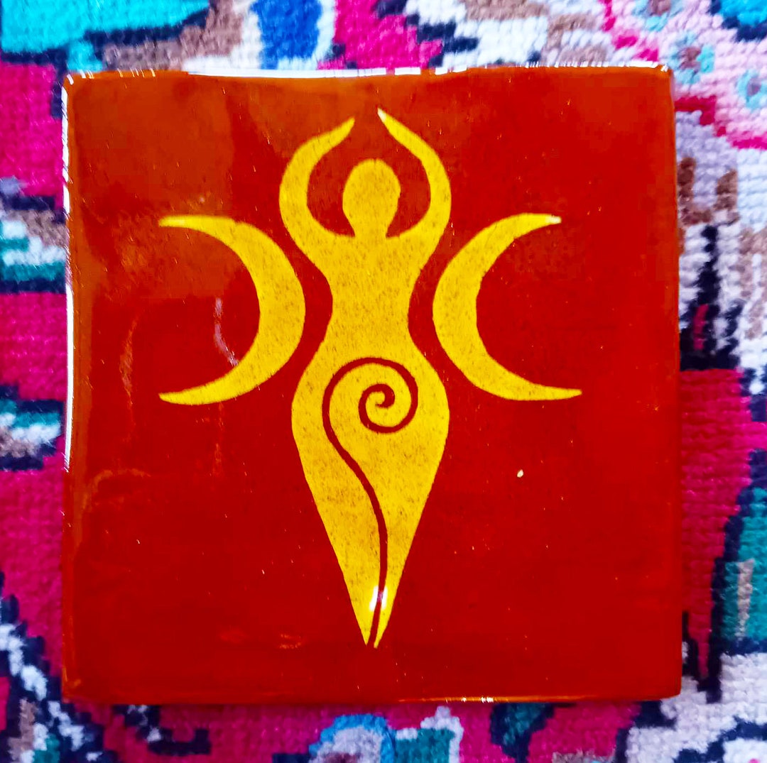 Goddess - Wicca - Pagan - Hand Made Altar Tile in Medieval Style - Etsy