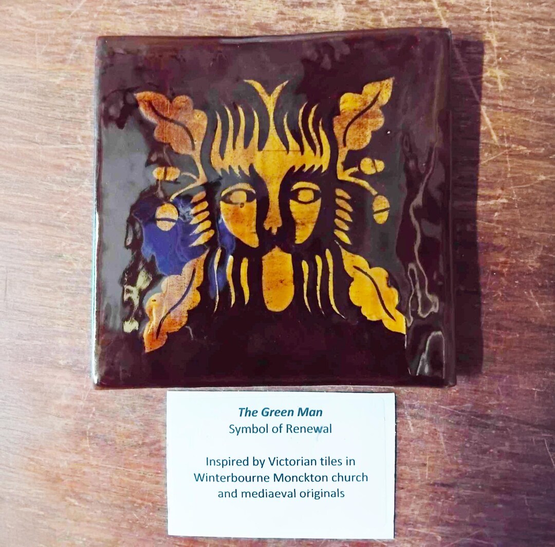 Green Man - Hand Made Replica Medieval Terracotta Tile (5 Inch) - Etsy