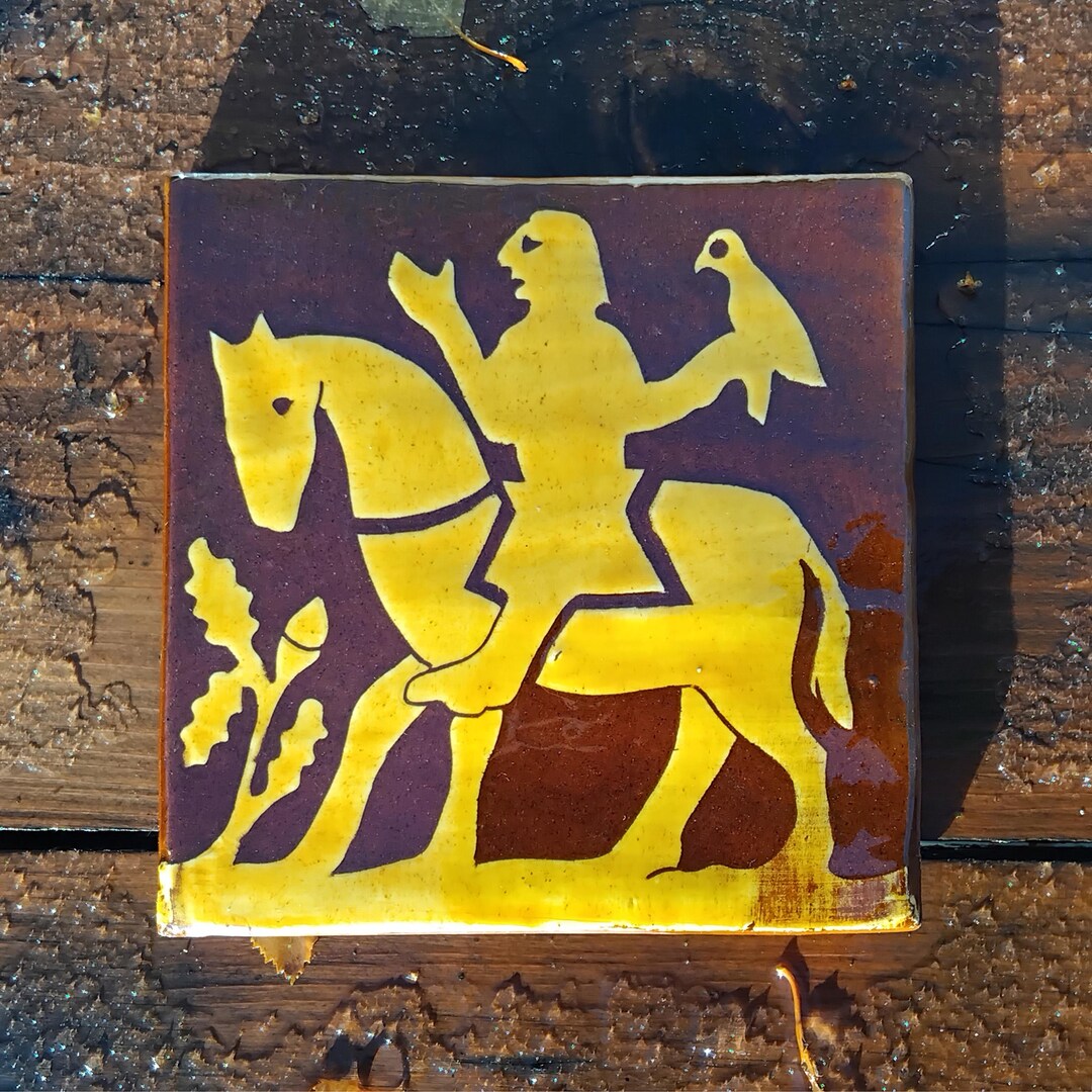 Hand Made Medieval Falconer Tile - Etsy