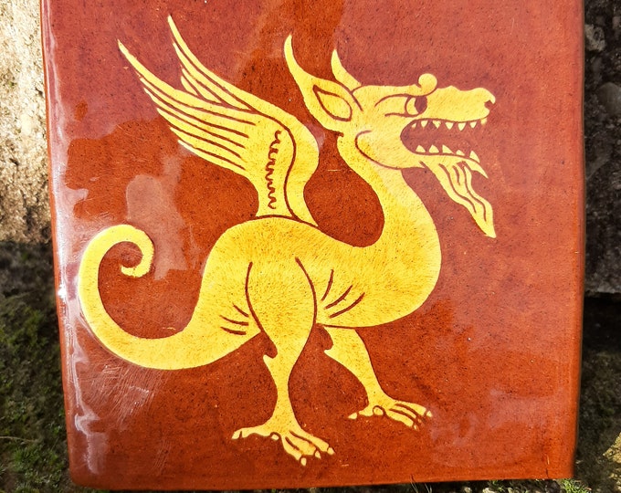 Hand Made Medieval Dragon Tile - Etsy