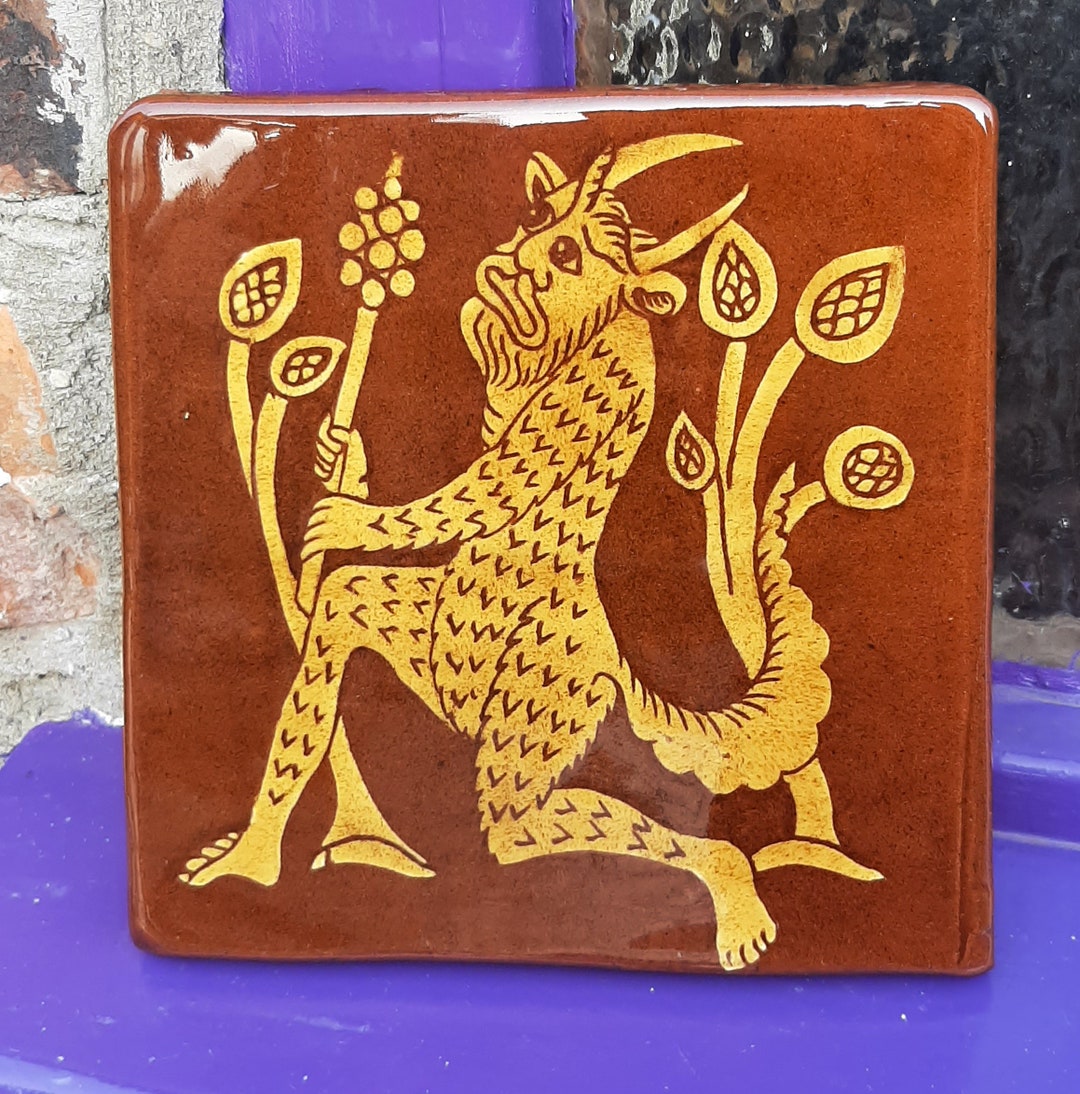 Hand Made Medieval Wild Man Tile - Etsy