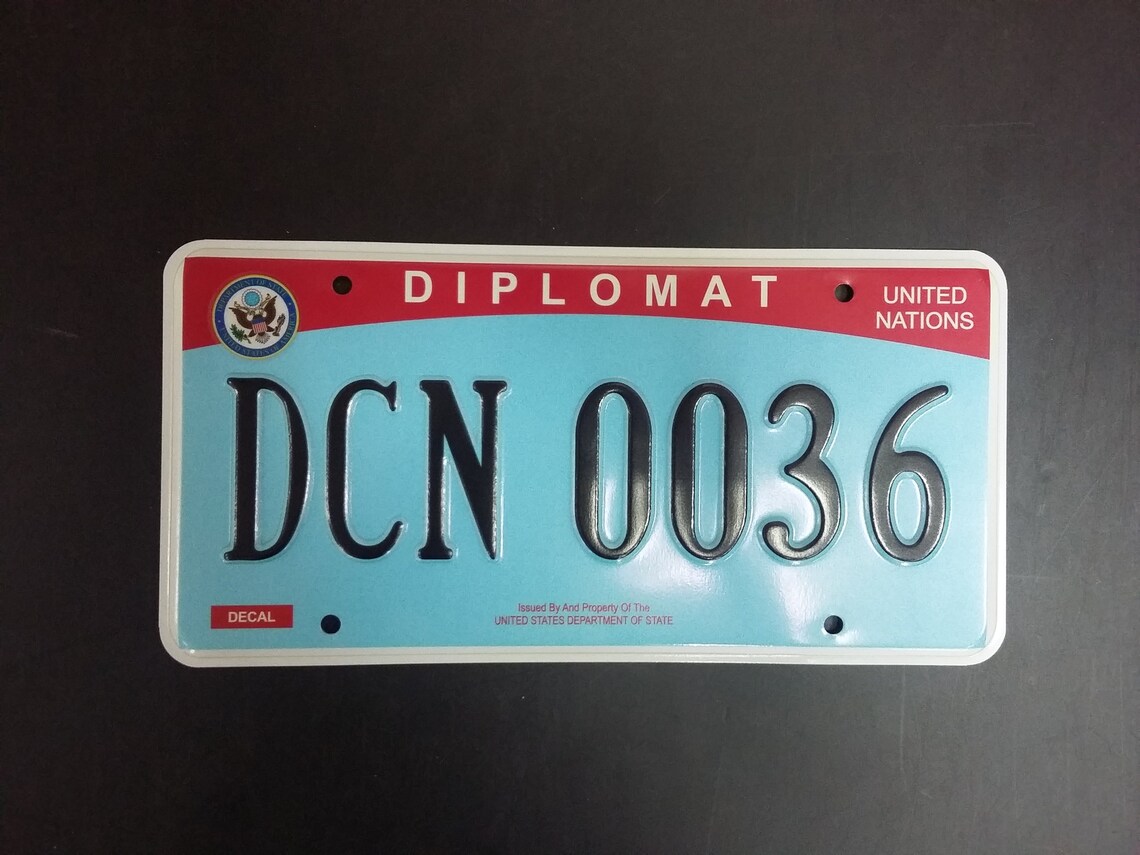 American Diplomatic Embossed License Plate. the Price is for 1 | Etsy
