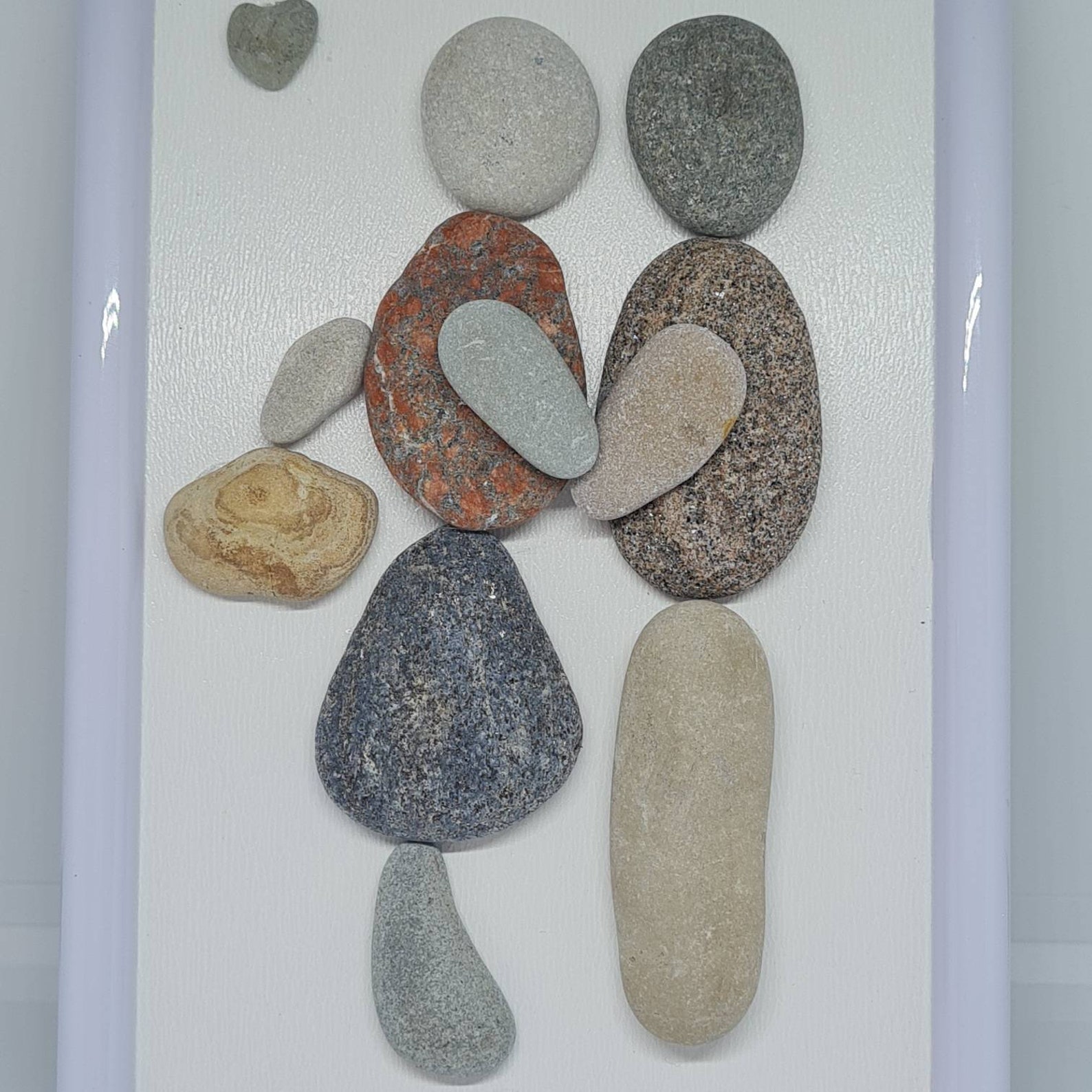 Love, We, Pebble Art, Stone Picture, Wall Decor, Framed, Sea Stones ...
