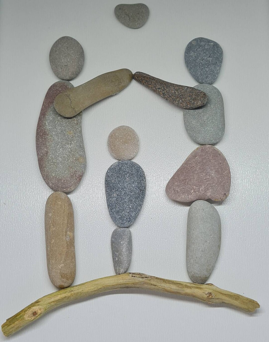 Family, Pebble Art, Stone Picture, Wall Decor, Framed, Sea Stones, Sea ...