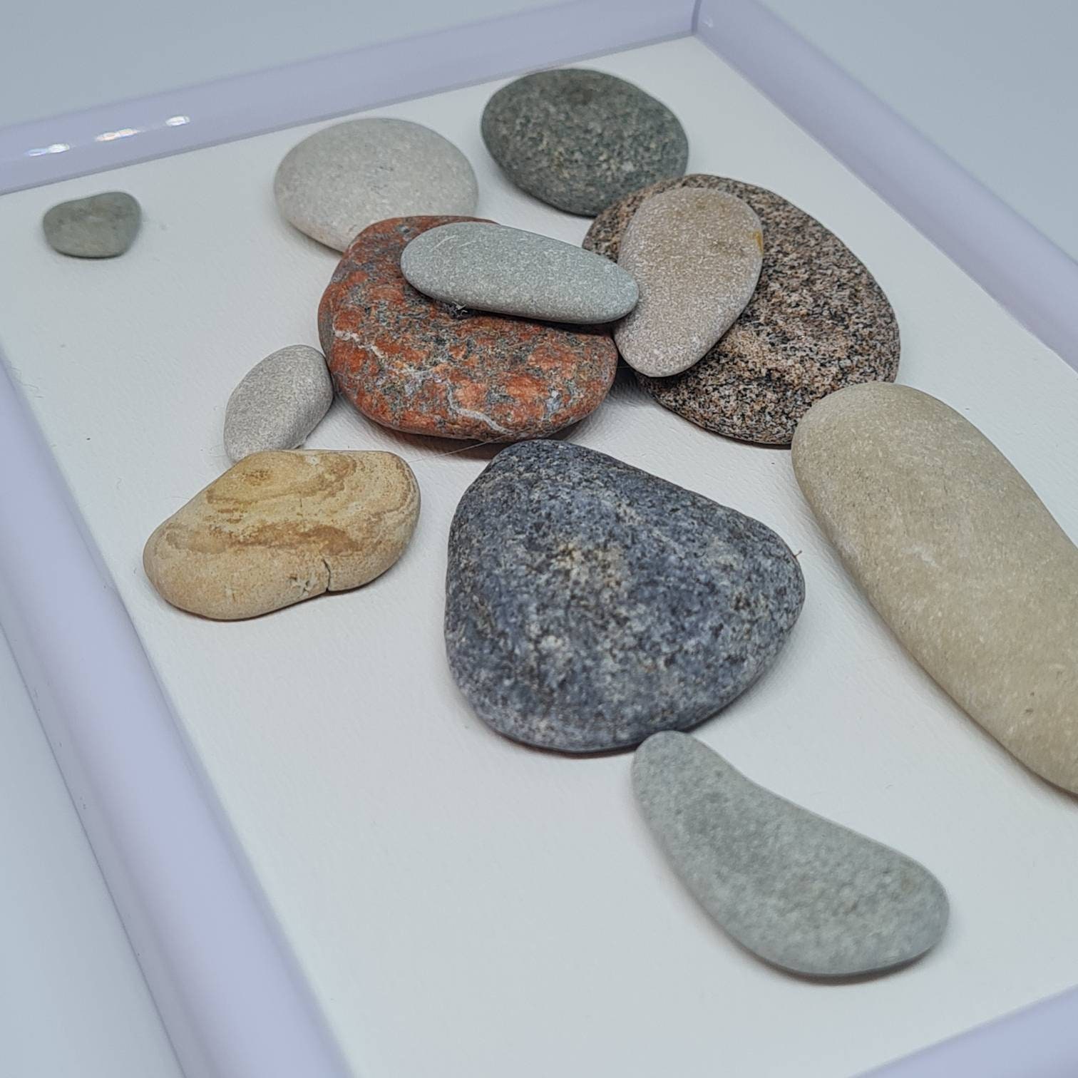 Love, We, Pebble Art, Stone Picture, Wall Decor, Framed, Sea Stones ...