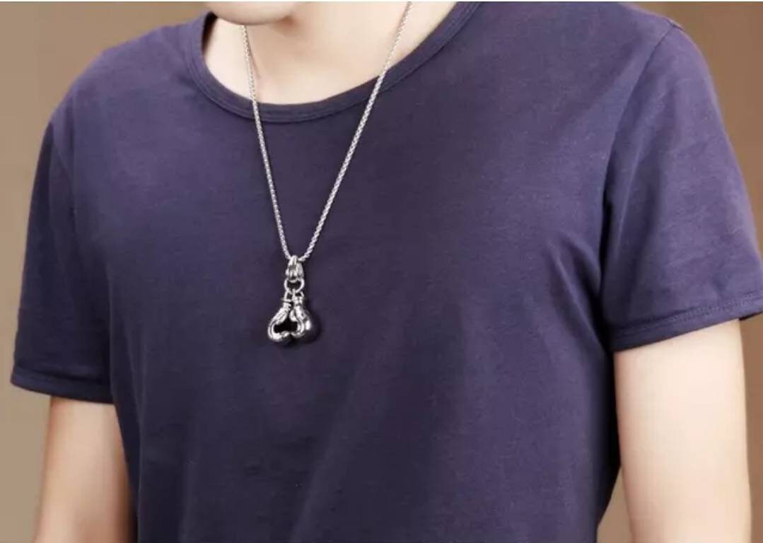 Christmas Gift, for Boxer, Boxer Charm, Mens Necklace, Necklace Charm ...