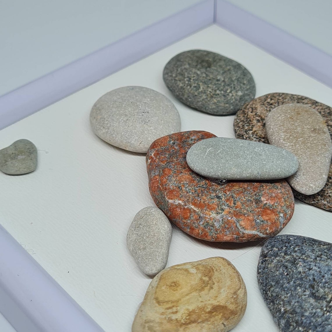 Love, We, Pebble Art, Stone Picture, Wall Decor, Framed, Sea Stones ...