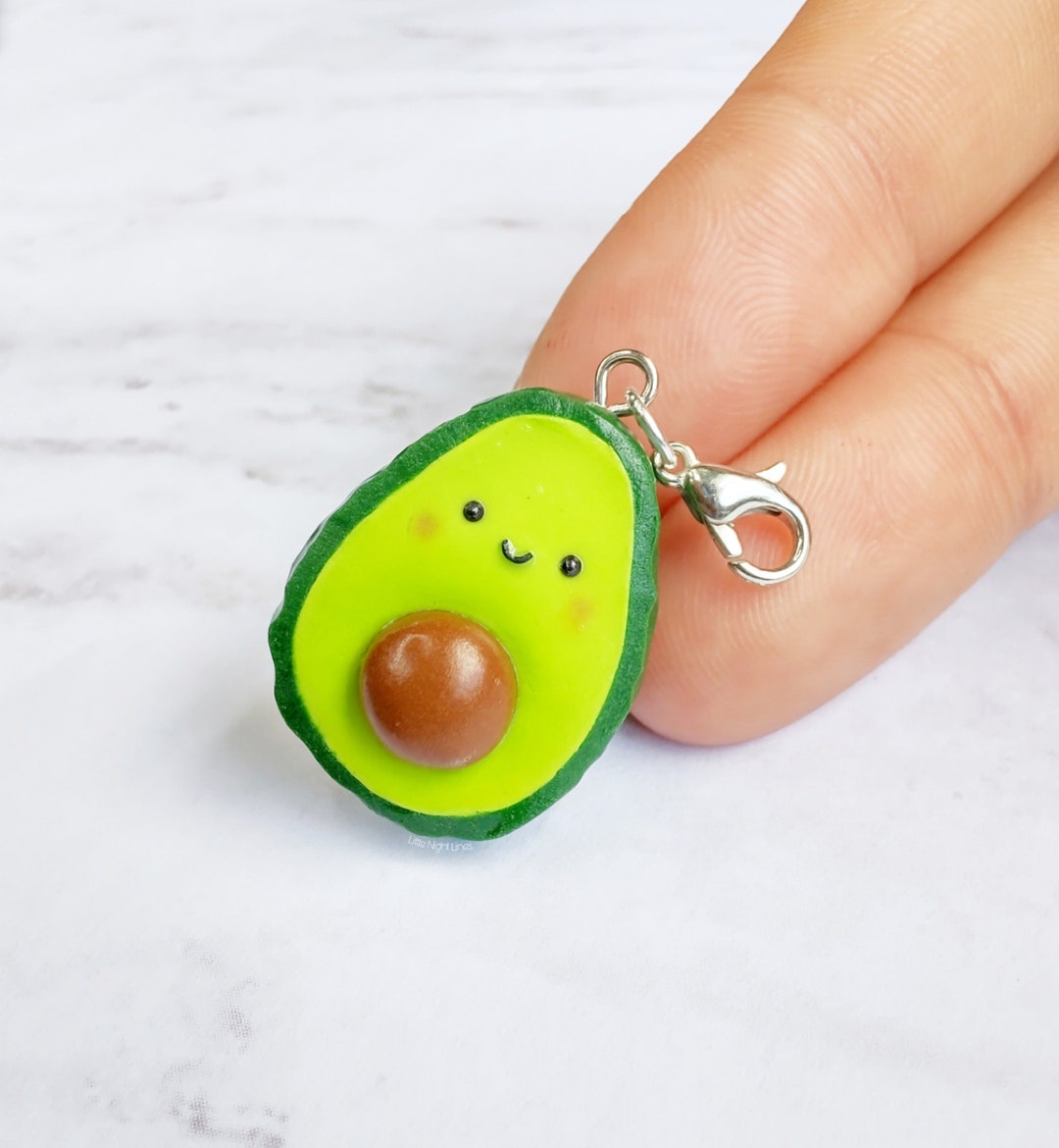 Avocado Charm Kawaii Avocado Cute Tiny Food Keychain - Etsy