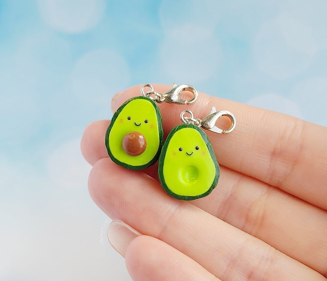 Mini Avocado Keychain Set , Matching BFF Avocados , Kawaii Foodie ...