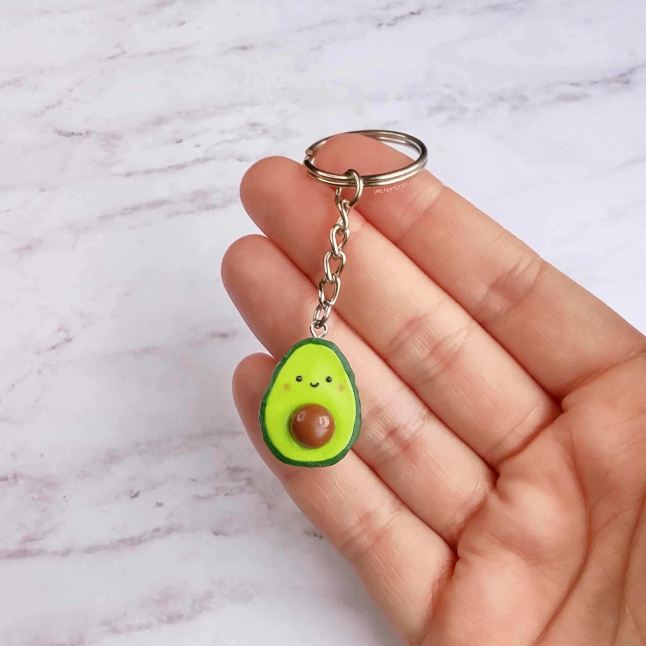 Avocado Charm Kawaii Avocado Cute Tiny Food Keychain - Etsy Hong Kong